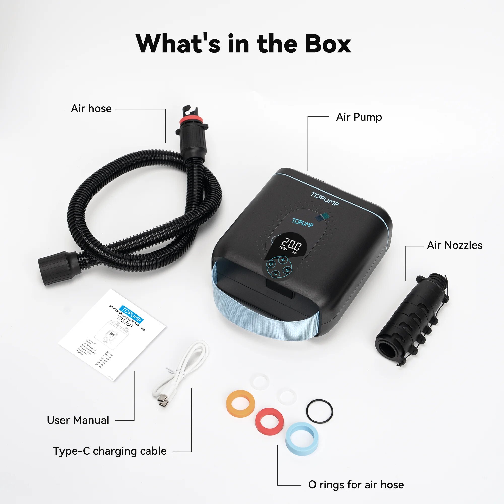 Электрический насос для SUP D11PRO 20PSI 4000mAh D11PRO 4000mAh