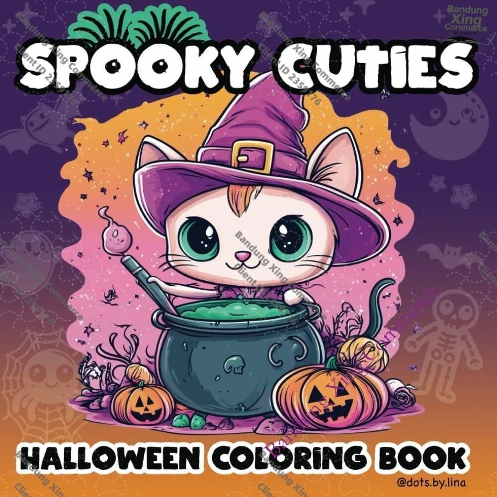 Раскраска антистресс для взрослых и подростков Coco Wyo -Spooky cutles 18