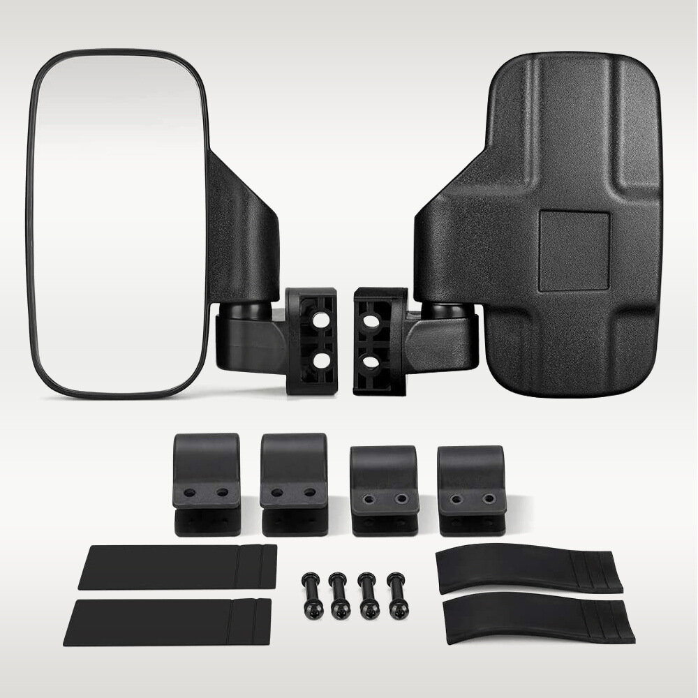 Боковое зеркало UTV, зеркало заднего вида, подходящее для 2inch трубок ролл-кейга, совместимое с Polaris, Yamaha, Kawasaki, Honda