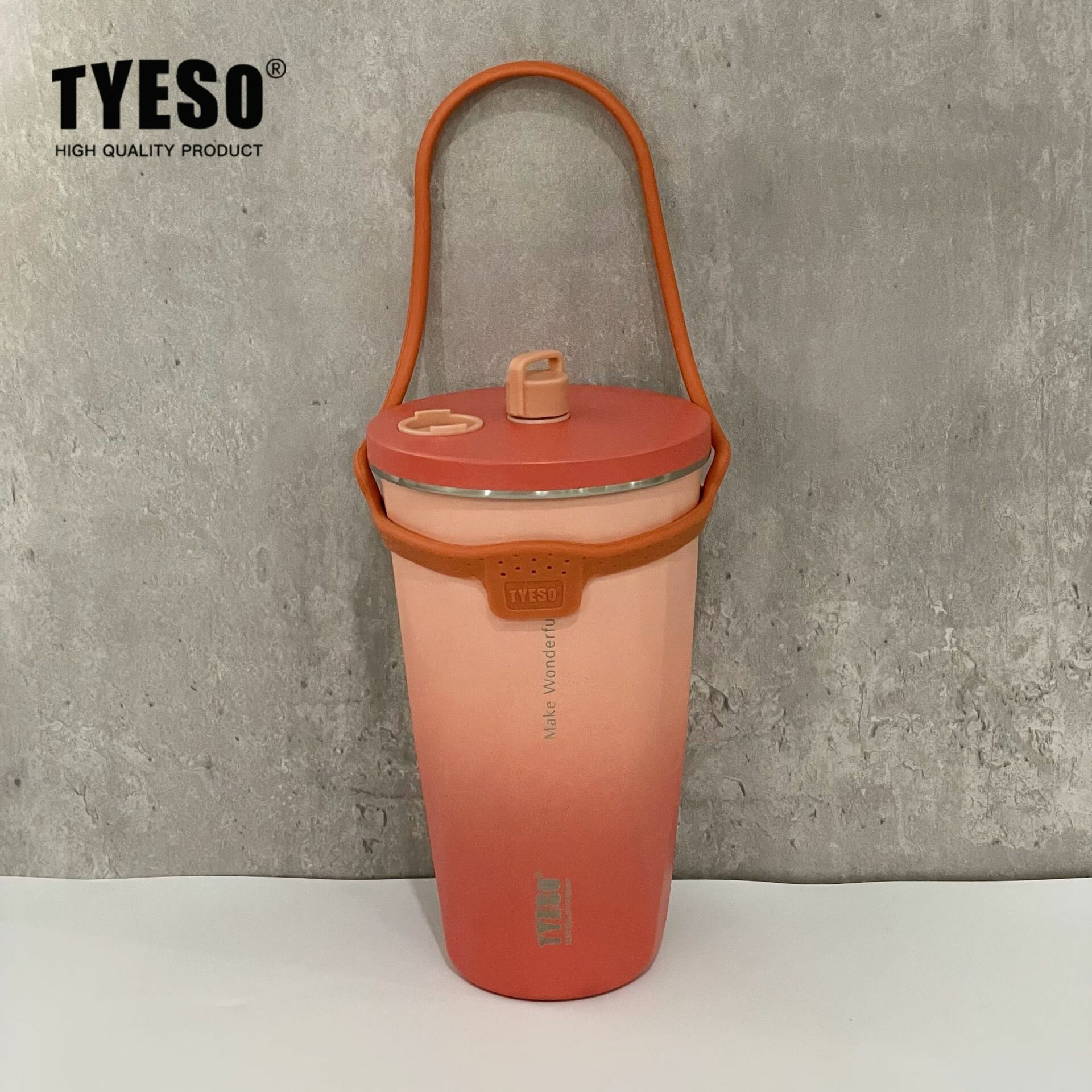 TYESO Taishuo новая кофейная чашка из нержавеющей стали ледяной хулиган изоляция Автомобильная соломенная чашка