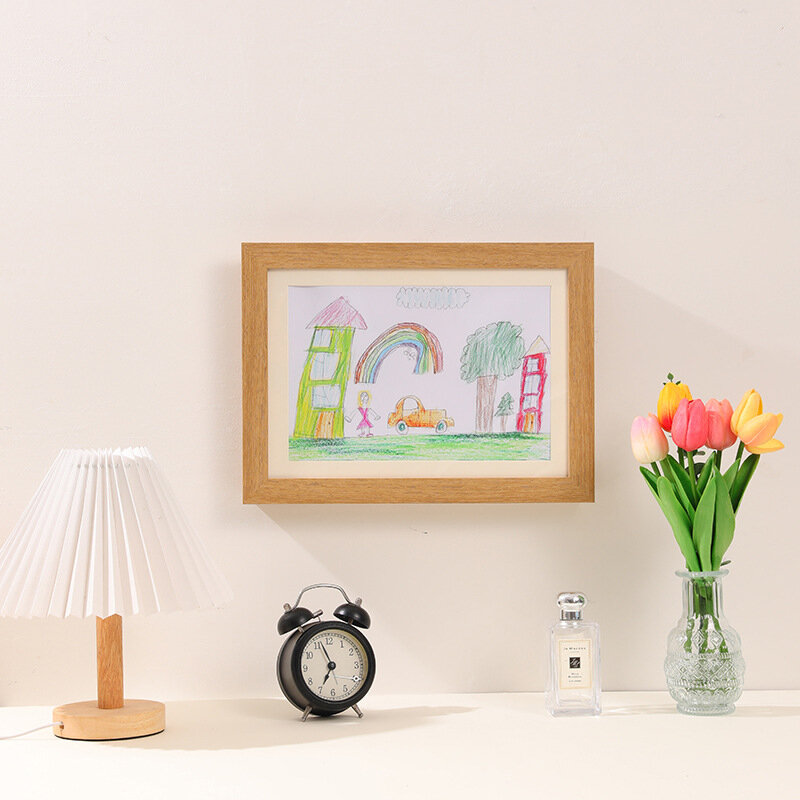 Квадратная рамка для хранения фотографий, рамка из искусственного материала, двойного назначения для подвешивания и установки на стол, магнитная рамка для картин формата А4 с отверстиями, настенная, современная и простая.