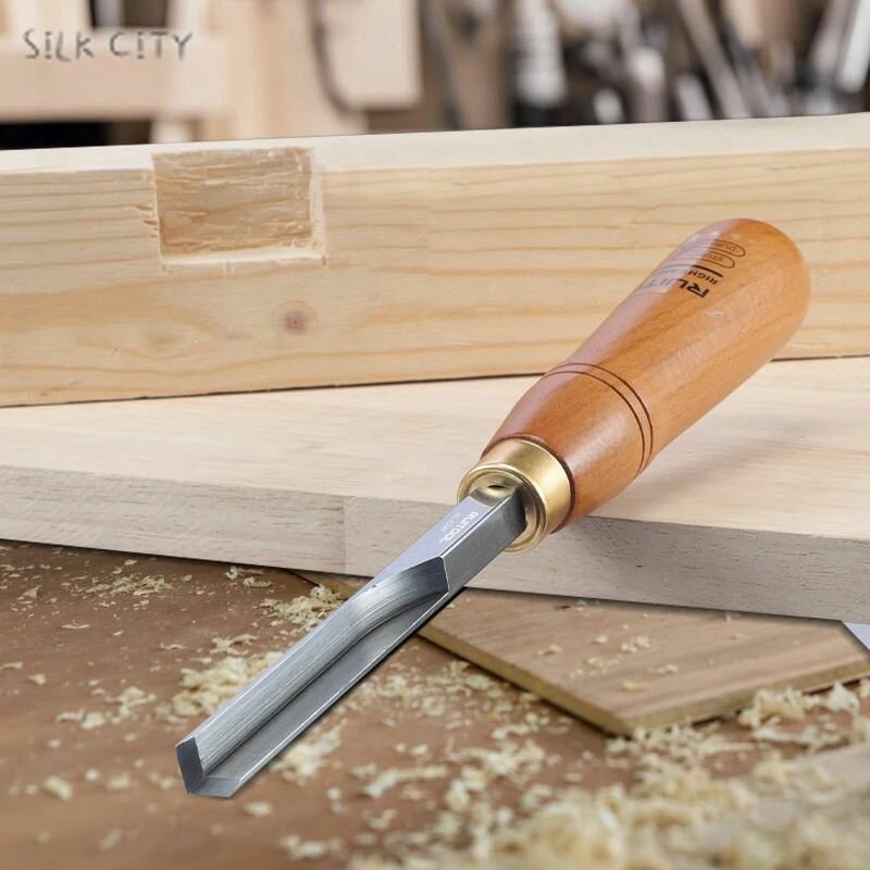 Угловая стамеска 258 мм, легированная сталь 40Cr, лезвие 10 мм, ручка из бука, квадратный пазовый инструмент 90 градусов для плотницких работ