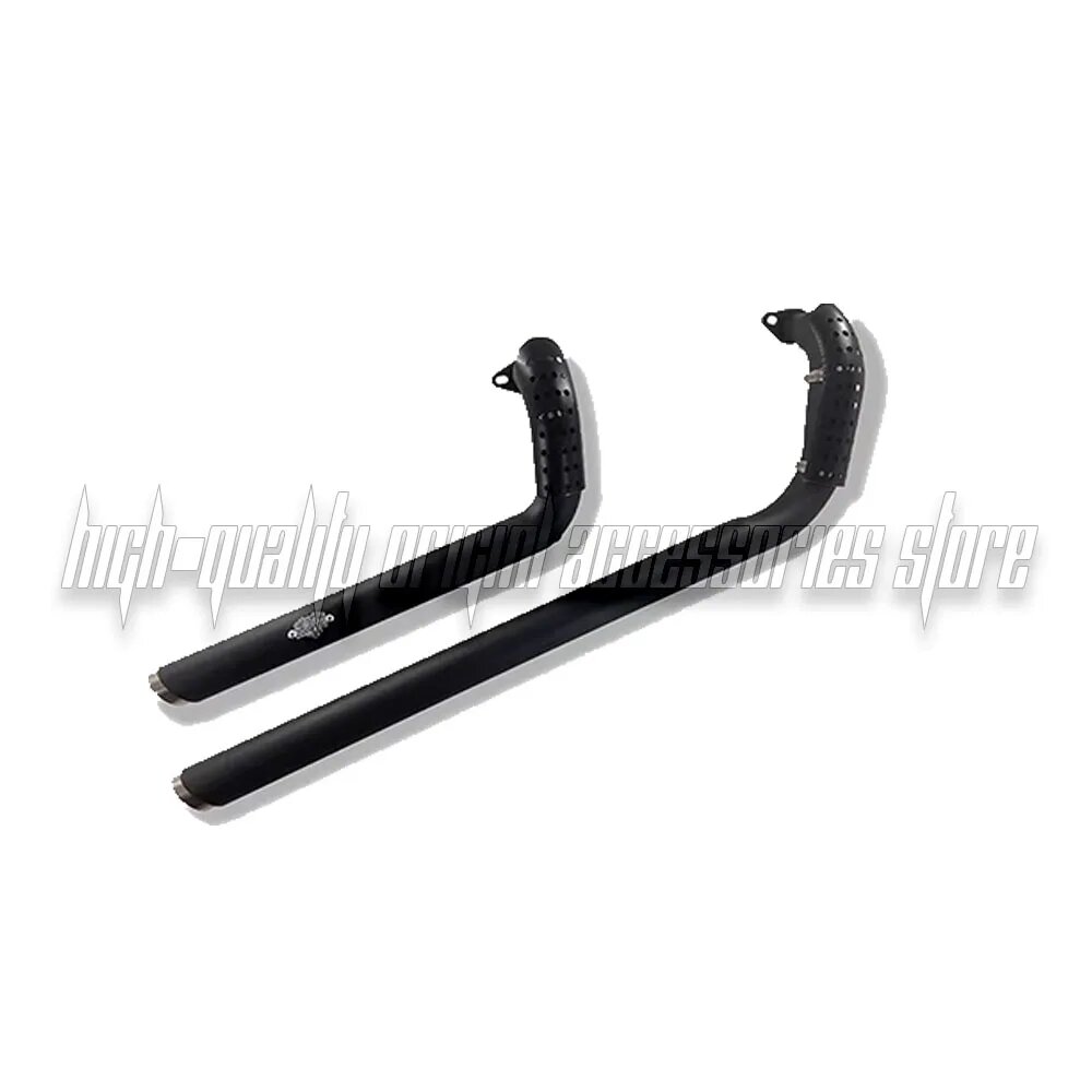 Выхлопная труба мотоцикла в стиле ретро, правая двойная трубка с материалом из нержавеющей стали для QJMotor SRV250 SRV300 SRV350 черный