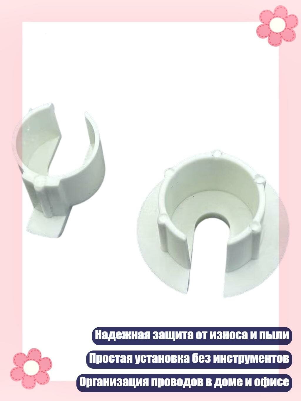 Кабельный уплотнитель для Ethernet-кабеля, Белый - 1 комплект