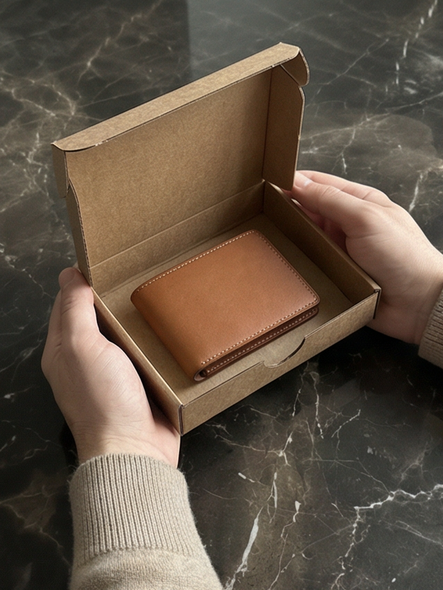 Картонная коробка для упаковки 125X100X25 цвет крафт 50 штук