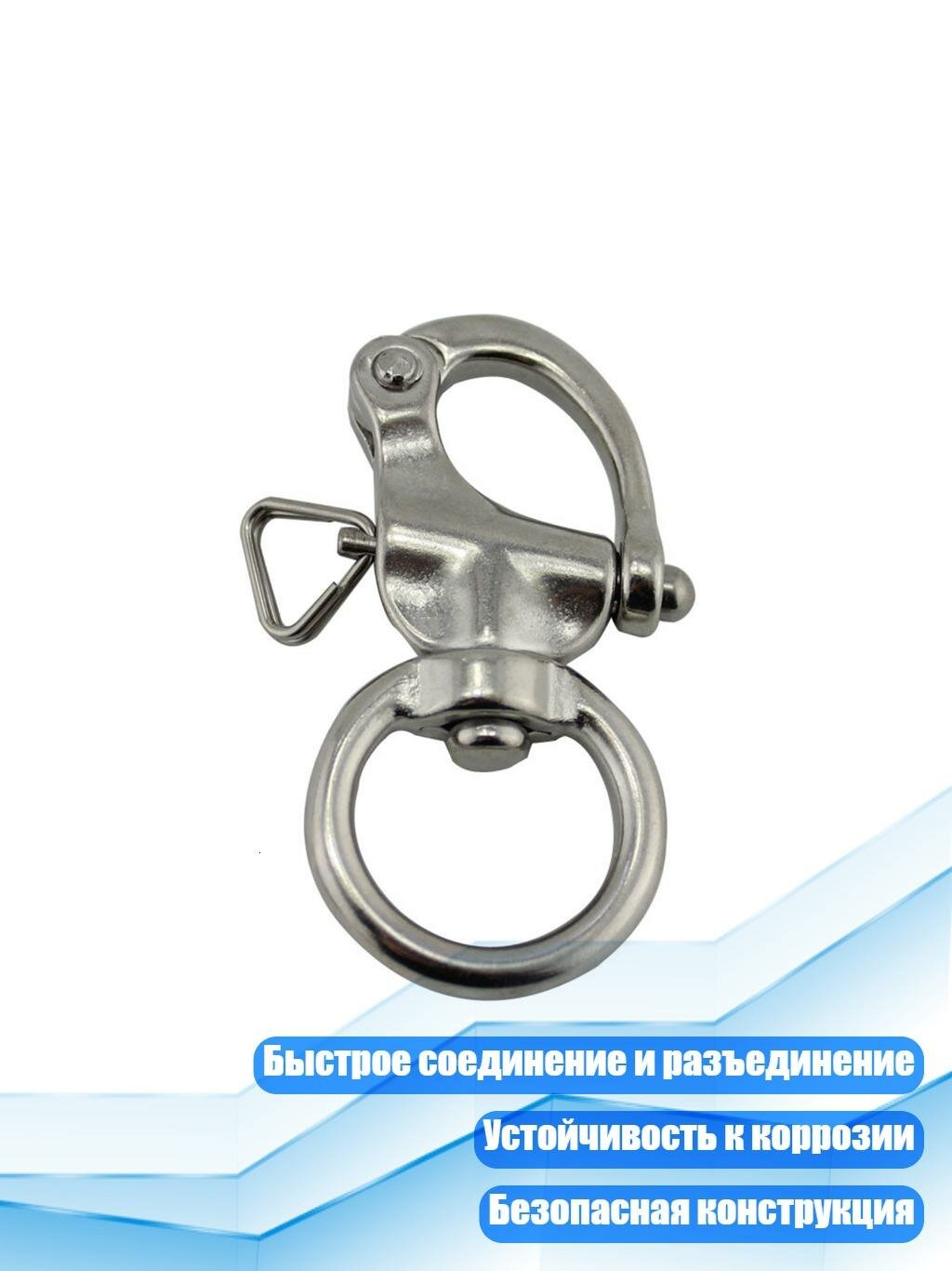 Круглые стальные вертлюги с быстросъёмным замком