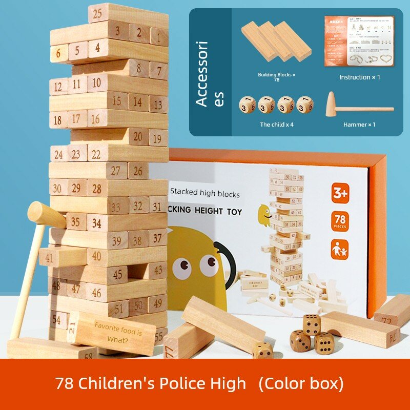 Конструктор из массива дерева, крупные детали, для 2 мальчиков, 4 девочек, 5 детей, 3-6 лет, развивающая игрушка,