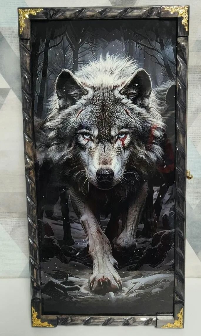 Нарды большие деревянные."Волчий взгляд "