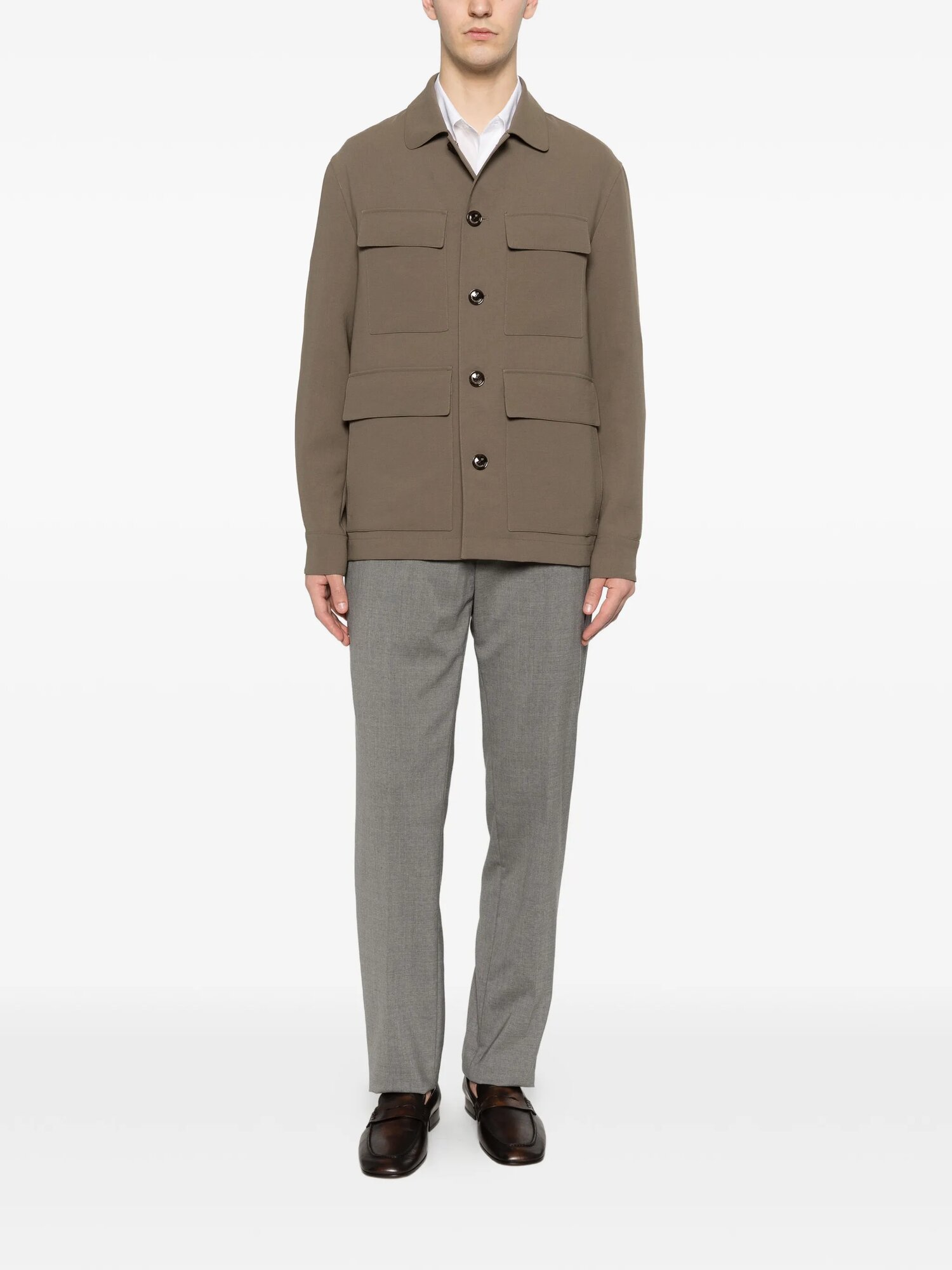 Куртка Montecore Button-fastening flap-pockets jacket, размер 48, green — фото 1