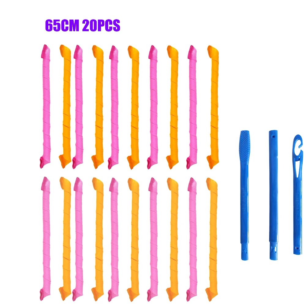 Бигуди пластиковые спиральные 10/20/30 шт 65CM 20PCS