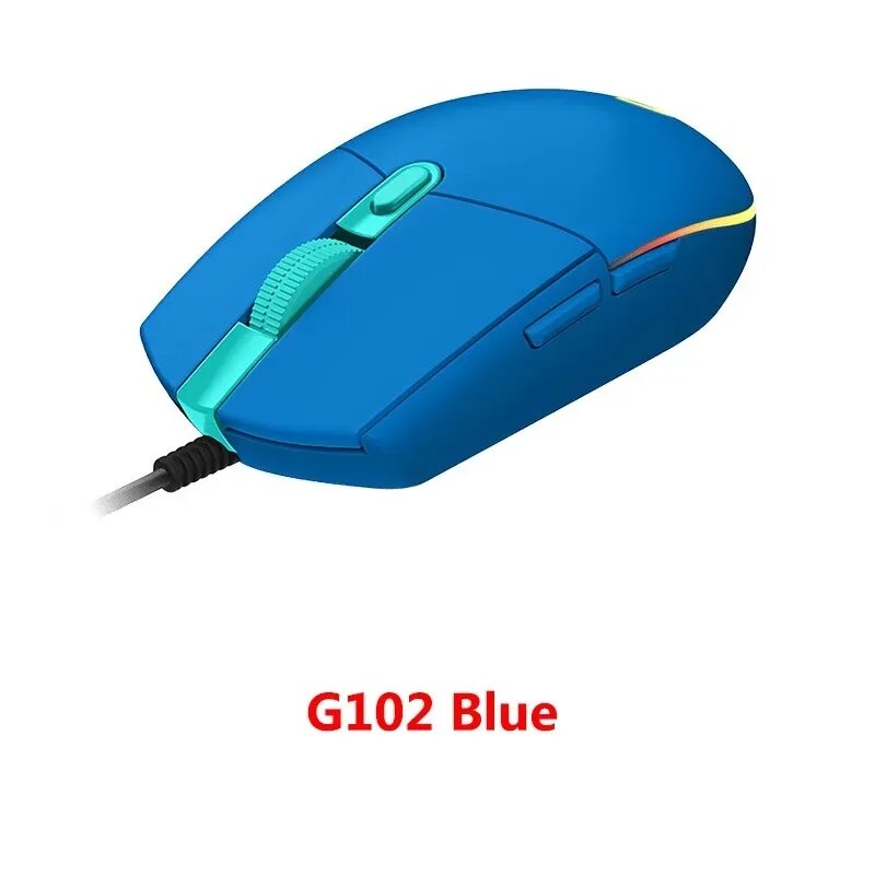 Logitech G102 мышь проводная Синий