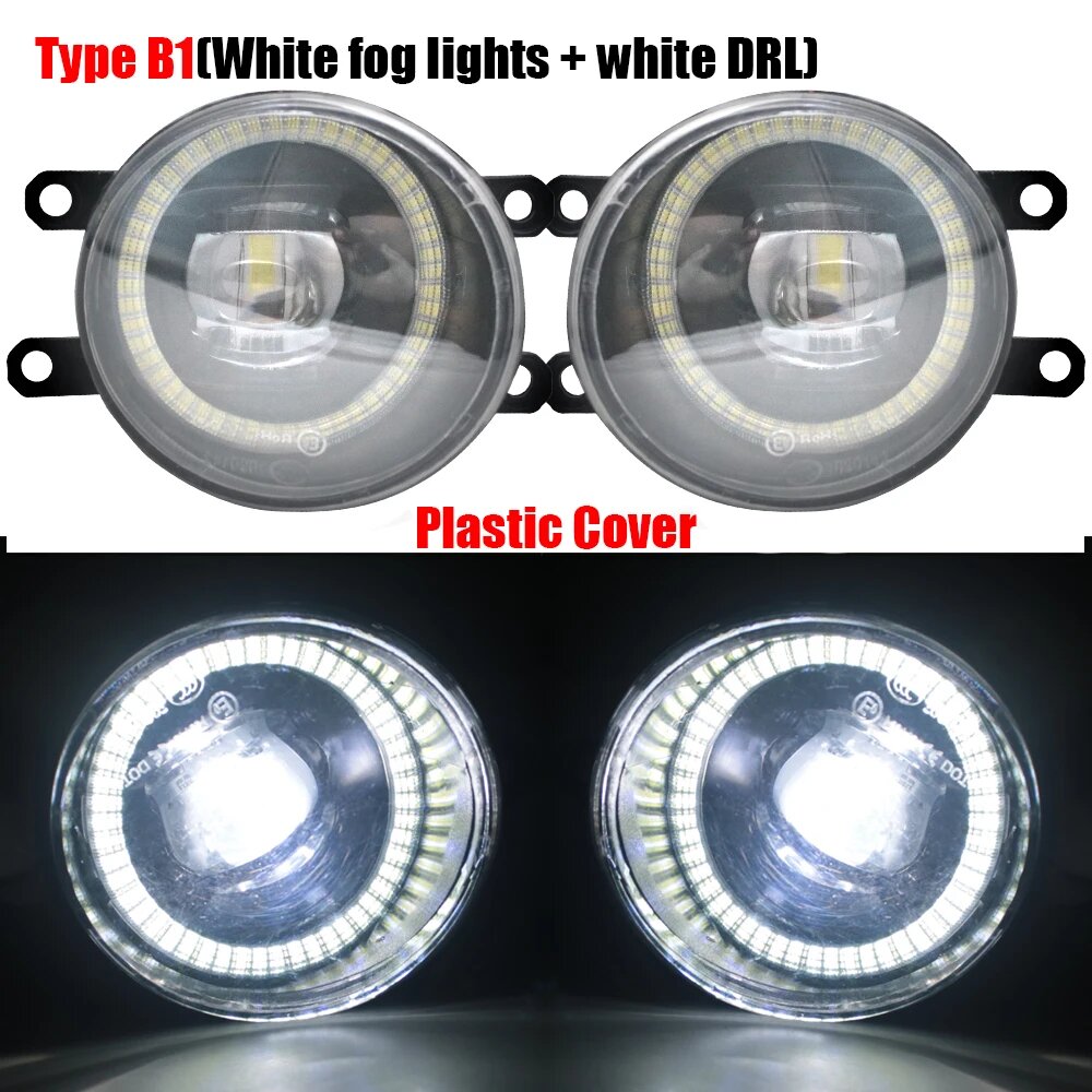 Светодиодные противотуманные фары с линзой PTF для Daihatsu Materia Coo Subaru Trezia 2006-2016 Обновление Angel Eye DRL Кольцо Ширина Индикатора Дневного света