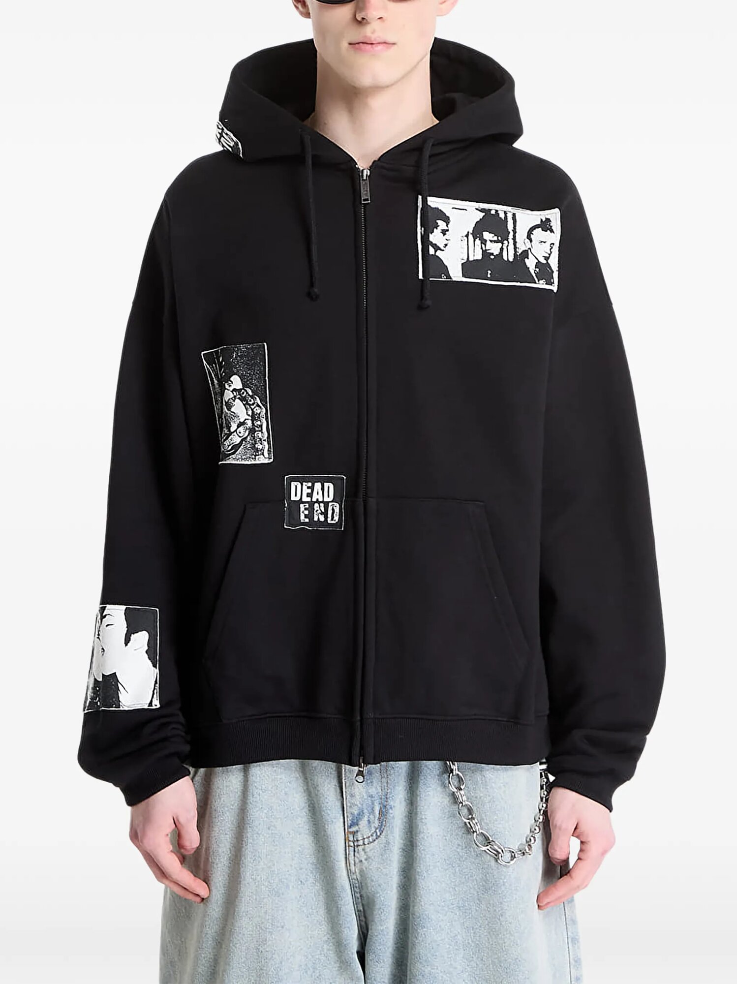 Худи  Patch-detail zip hoodie