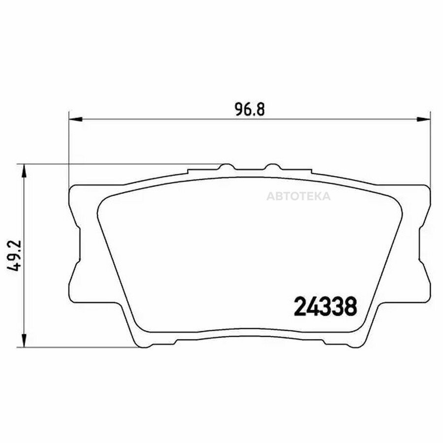 Колодки зад TOYOTA RAV 4 IV 12/12=> BREMBO P83089