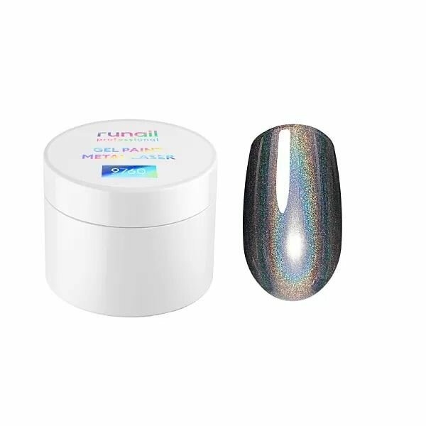 Гель-краска RuNail Professional Gel paint Metal laser для дизайна, 5 г