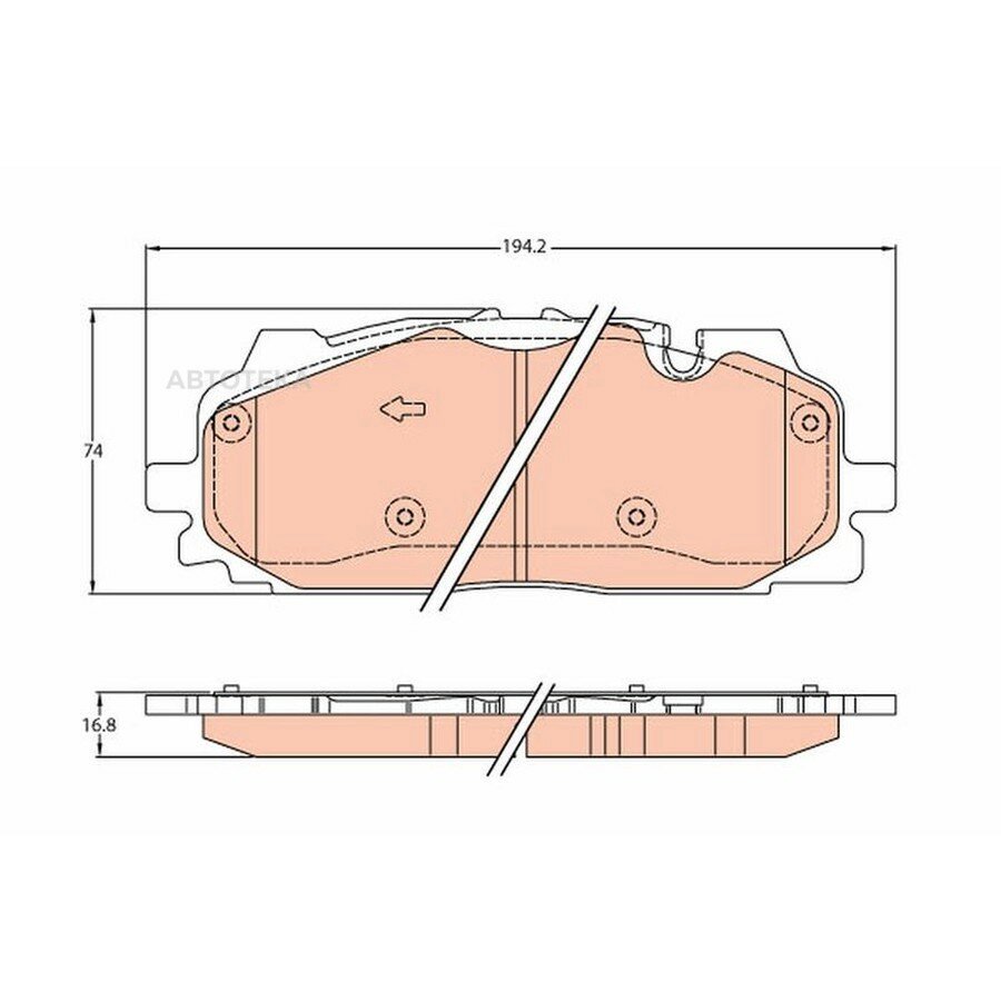Колодки тормозные дисковые TRW GDB2158