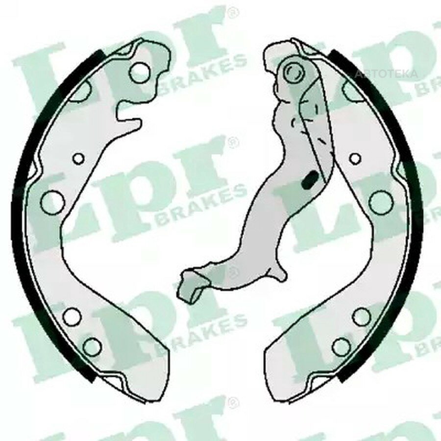 Колодки торм. бар. HONDA JAZZ 1.2-1.4 (180x32) с рычагом ст. тормоза LPR 01103