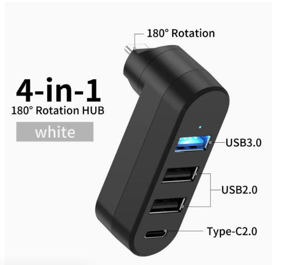 USB/Type, возможность вращения на 180 градусов.