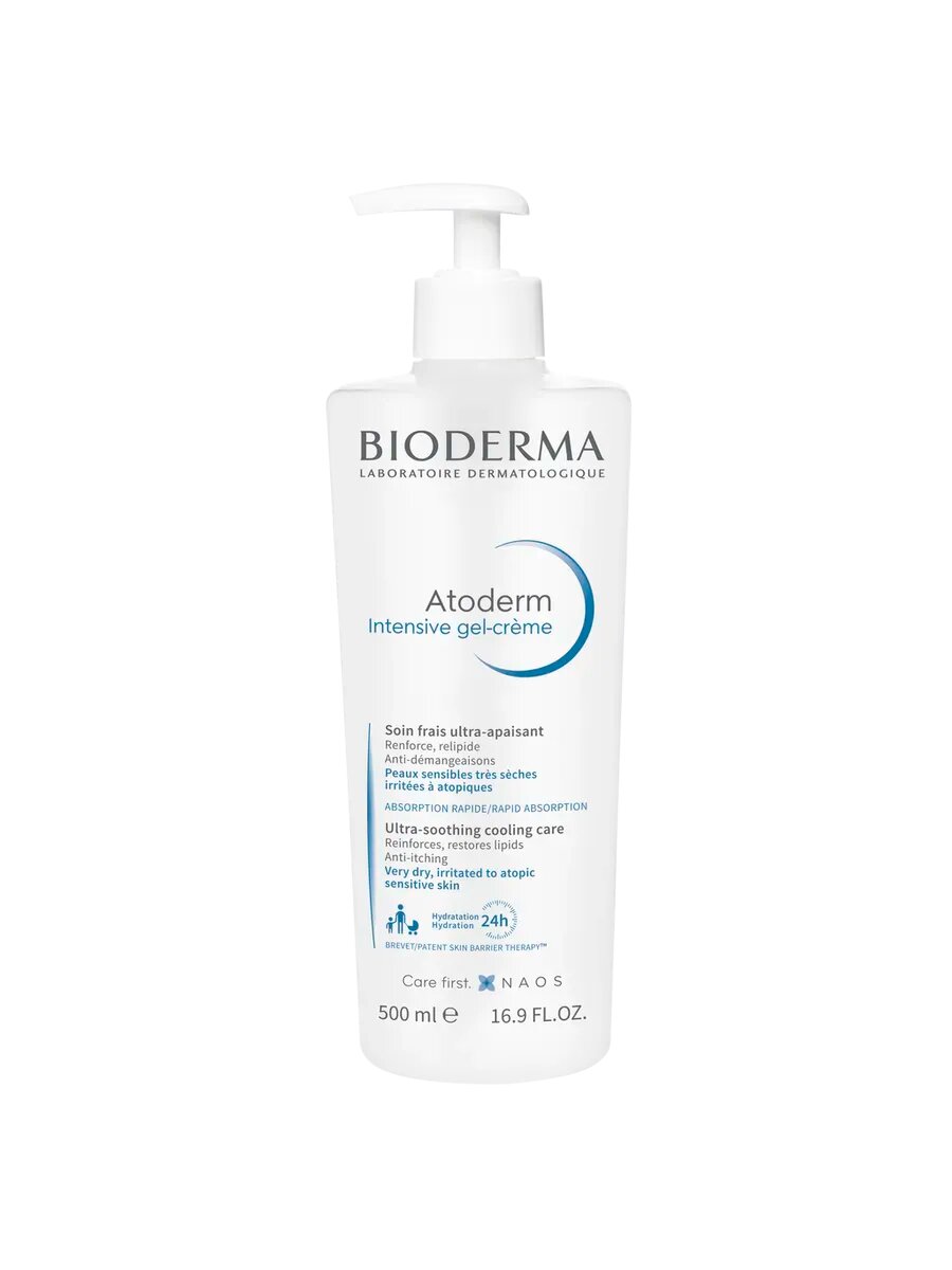 Bioderma Atoderm Успокаивающий Гель-крем для сухой раздраженной и атопичной кожи лица и тела 500 мл 1 шт