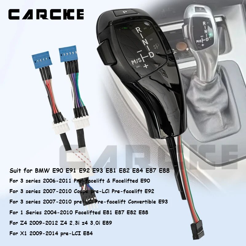 Ручка переключения передач E90 с LED-подсветкой для BMW E87 E88 E90 E91 E92 E93 / E63, замена ручки автоматической коробки передач.