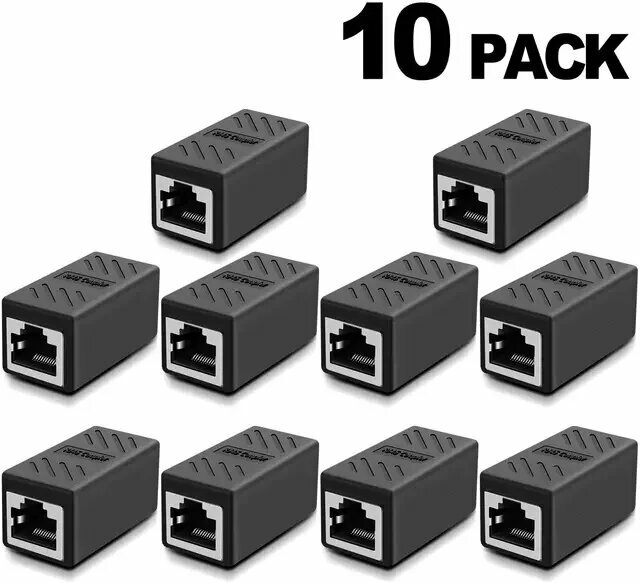 Ethernet кабель-переходник RJ45 Cat 5 Cat 6 Cat6a 10 PCS