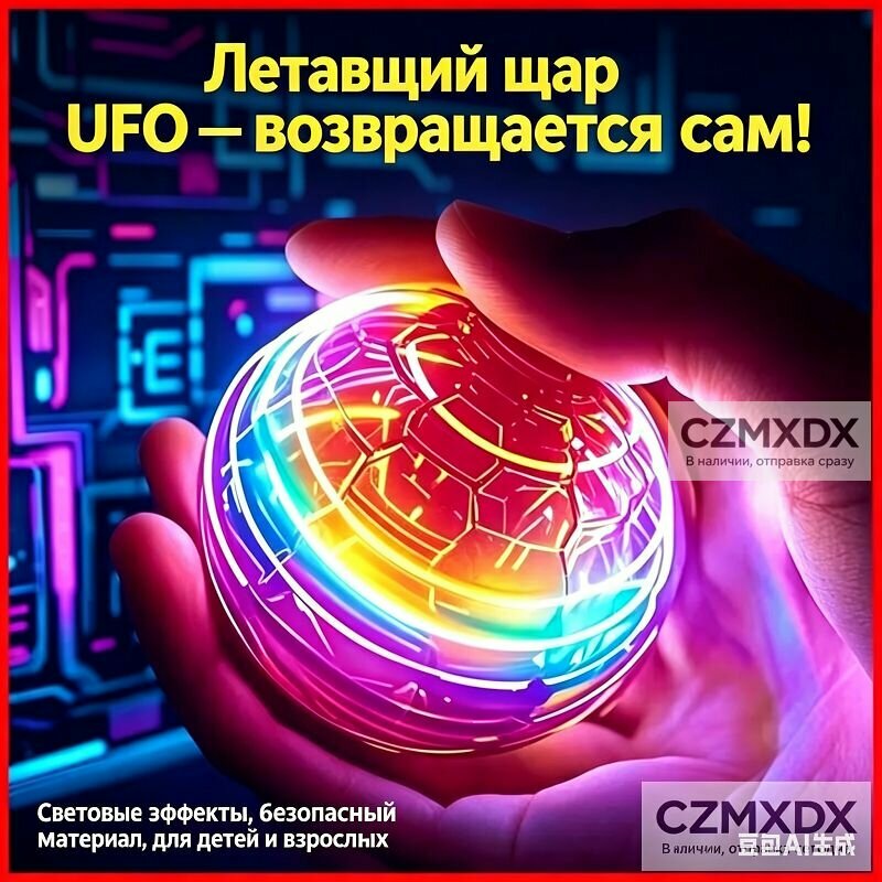 Летающий светящийся шар для детей, летающий шар, уличные игрушки, подарок для мальчиков и девочек, синий светящийся шарик летающая игрушка подарок мальчику подарок девочке