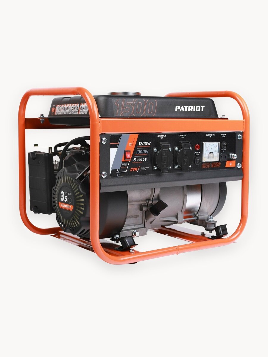 Генератор бензиновый PATRIOT GRS 1500, 1,2 кВт, 3лс, объем 6л