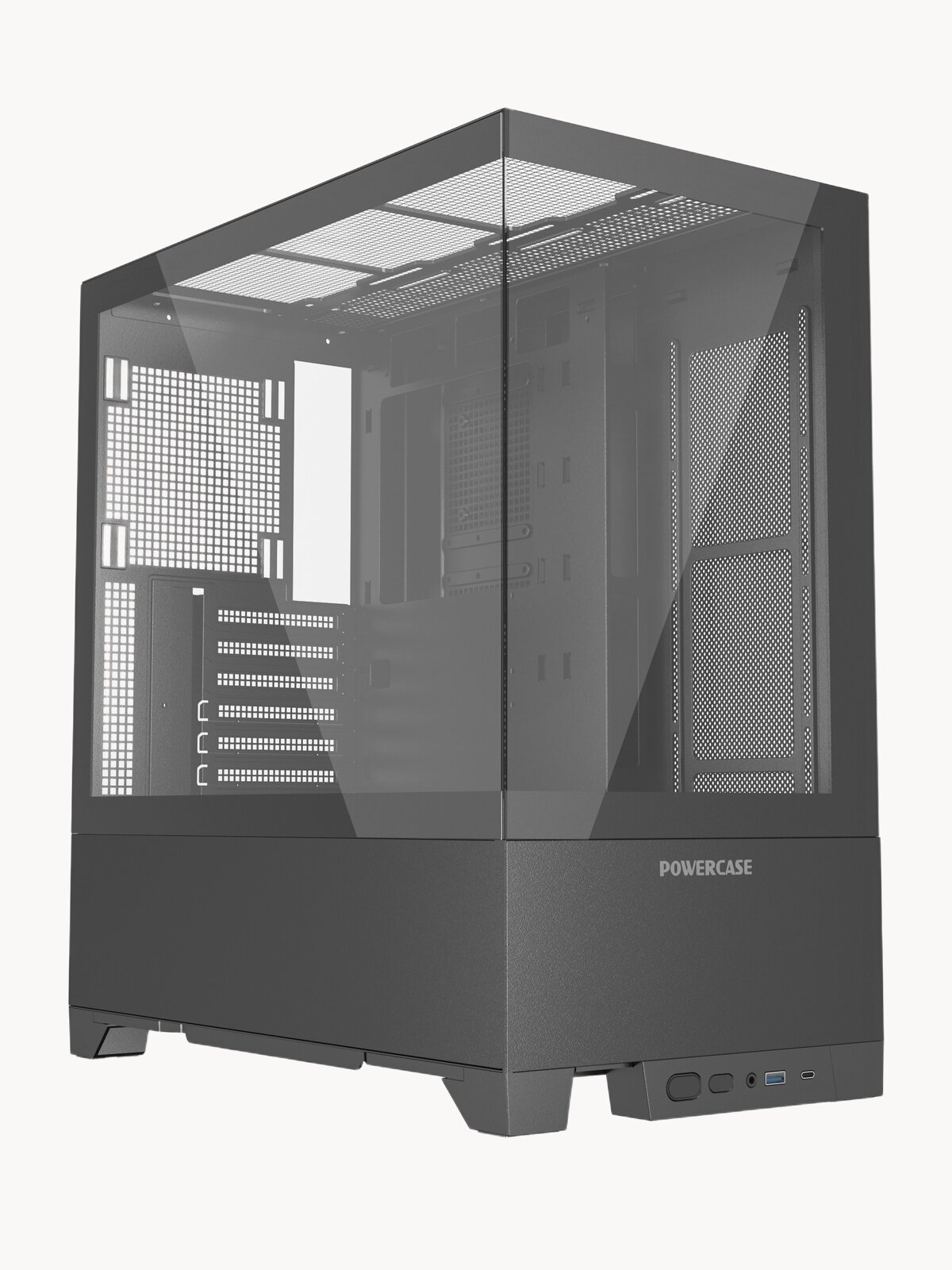 Корпус Powercase Vision Black V2, черный (CVBAV2-L0)