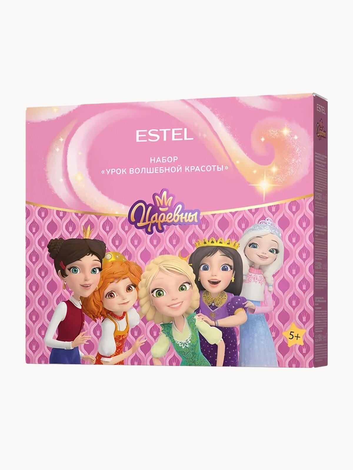 Детский набор для волос и тела увлажняющий ESTEL Царевны: шампунь, гель для душа и гель с блестками 350+250+150 мл