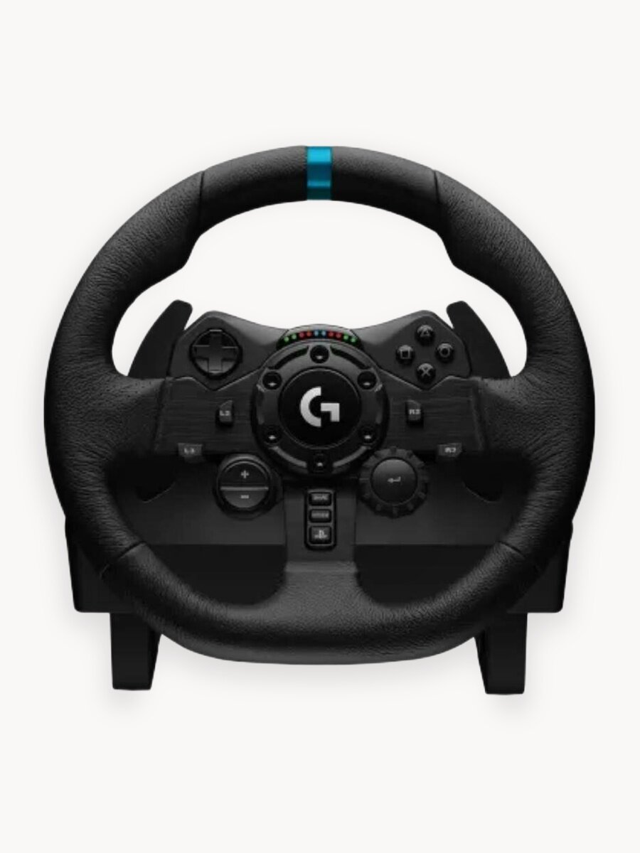 Игровой руль G923, для ПК, PS4, PS5, мультиплатформа, черный