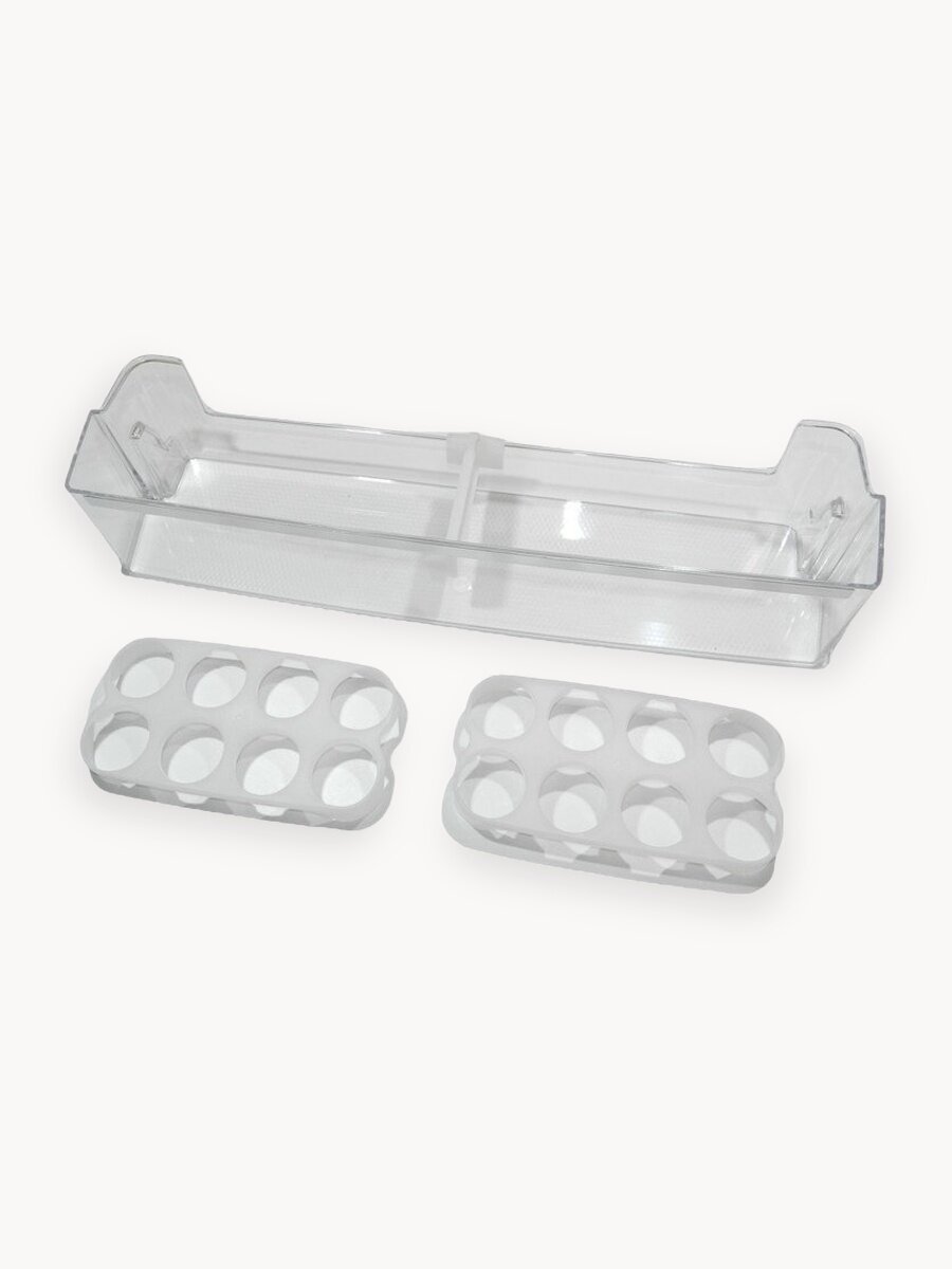 AAP73172105 - Полка на дверь для бутылок 49.5x11x12.5см (нижняя) + 2 подставки под яйца LG