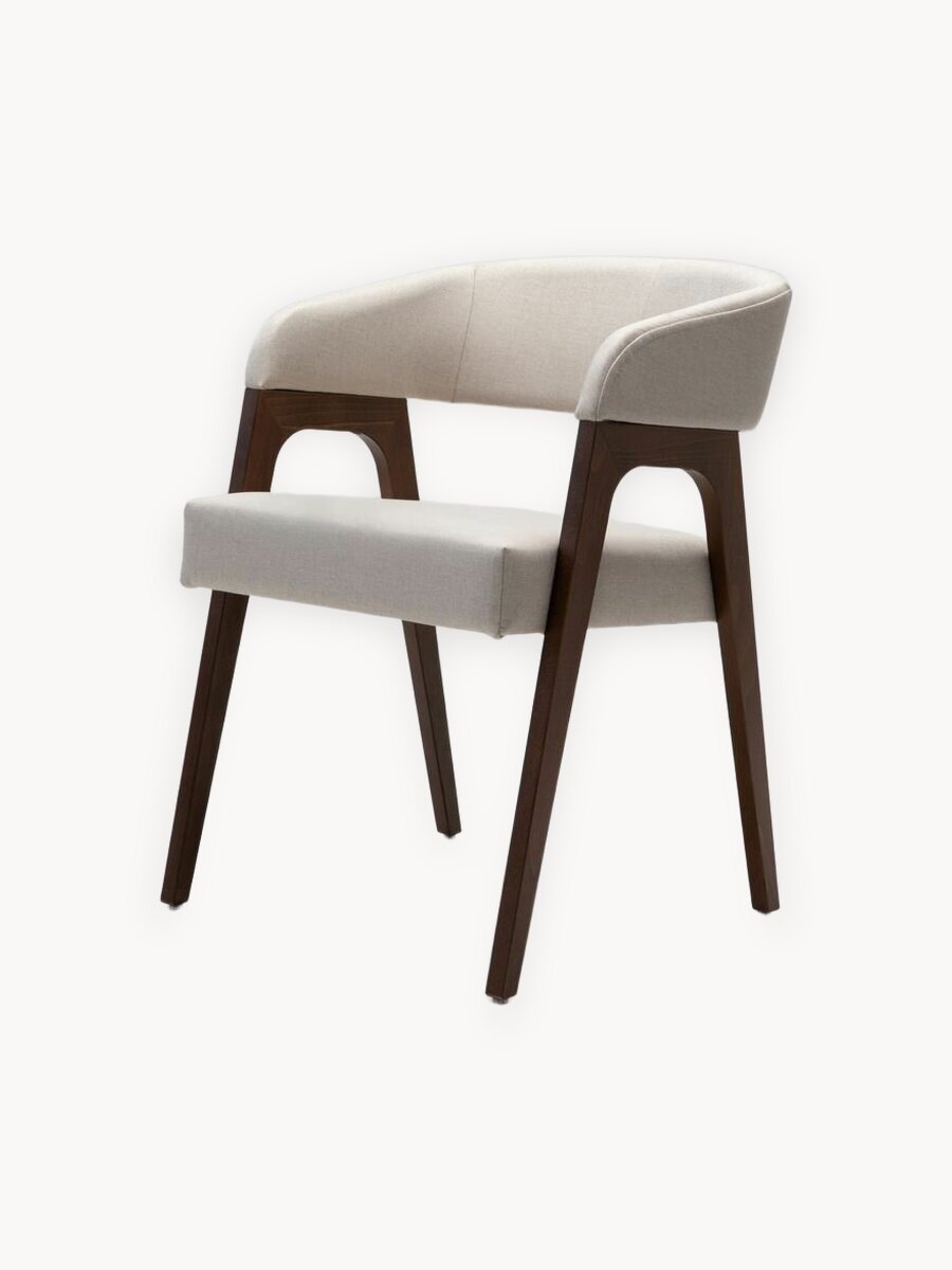 Стулья для кухни, стул-кресло Берни, мягкий, со спинкой, обеденный, для гостиной, для туалетного столика. Bentwood