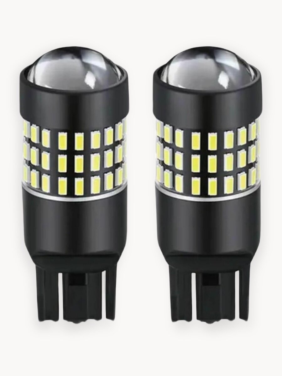 W21/5w Т20 светодиодная лампа, биполярная, 12-24V (2шт.) ДХО ходовые огни / габариты / стоп сигнал / задний ход