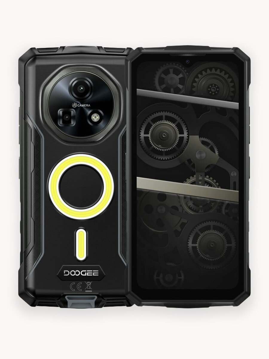 Смартфон DOOGEE Fire 5 Ultra 32/256 ГБ, Android 15, Helio G81,13000мАч, 48МП камера, двойные кемпинг-фонари, Серый