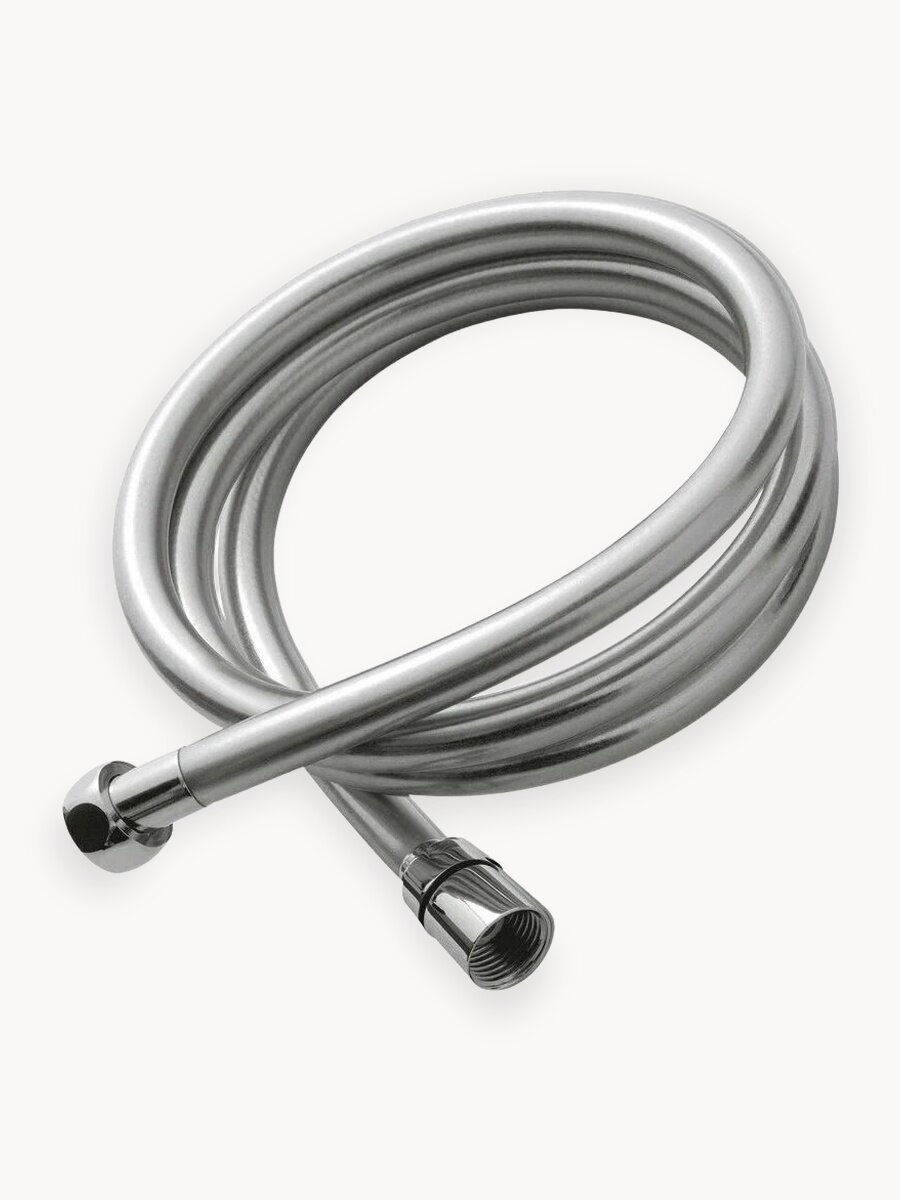 Шланг для душа 1.5м усиленный, не перекручивается благодаря подшипнику, медная гайка, 1/2", длина 150см