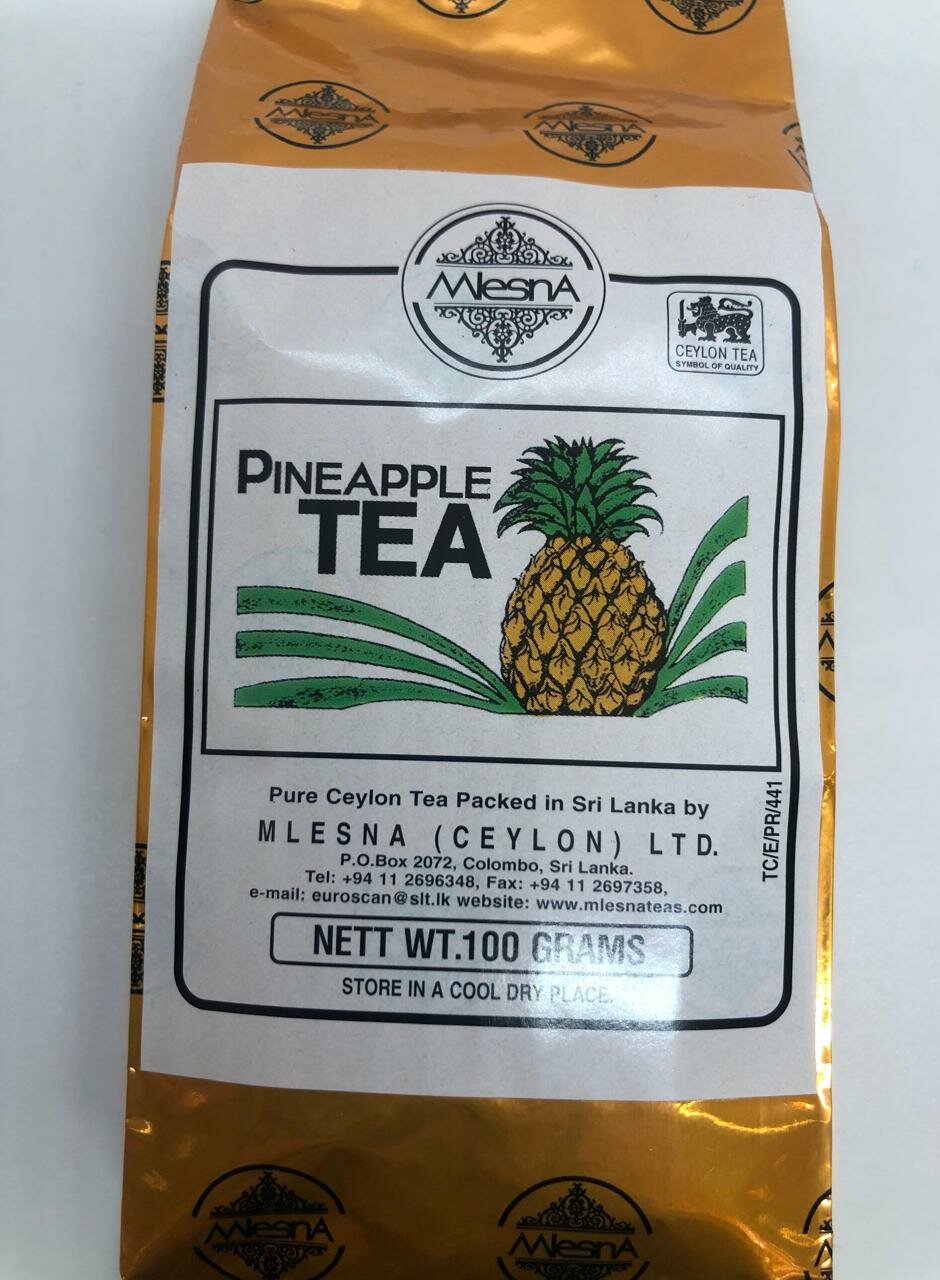 " Млесна" чай цейлонский черный листовой " Ананас " ( со вкусом ананаса ) 100 г