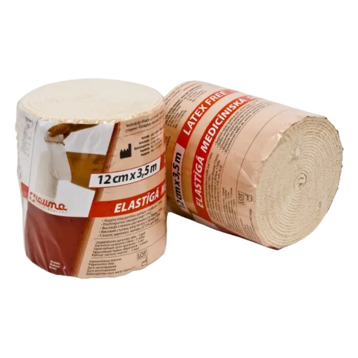 Бинт Лаума эластичный медицинский ВР с застежкой 12 см х 3,5 м 1 шт