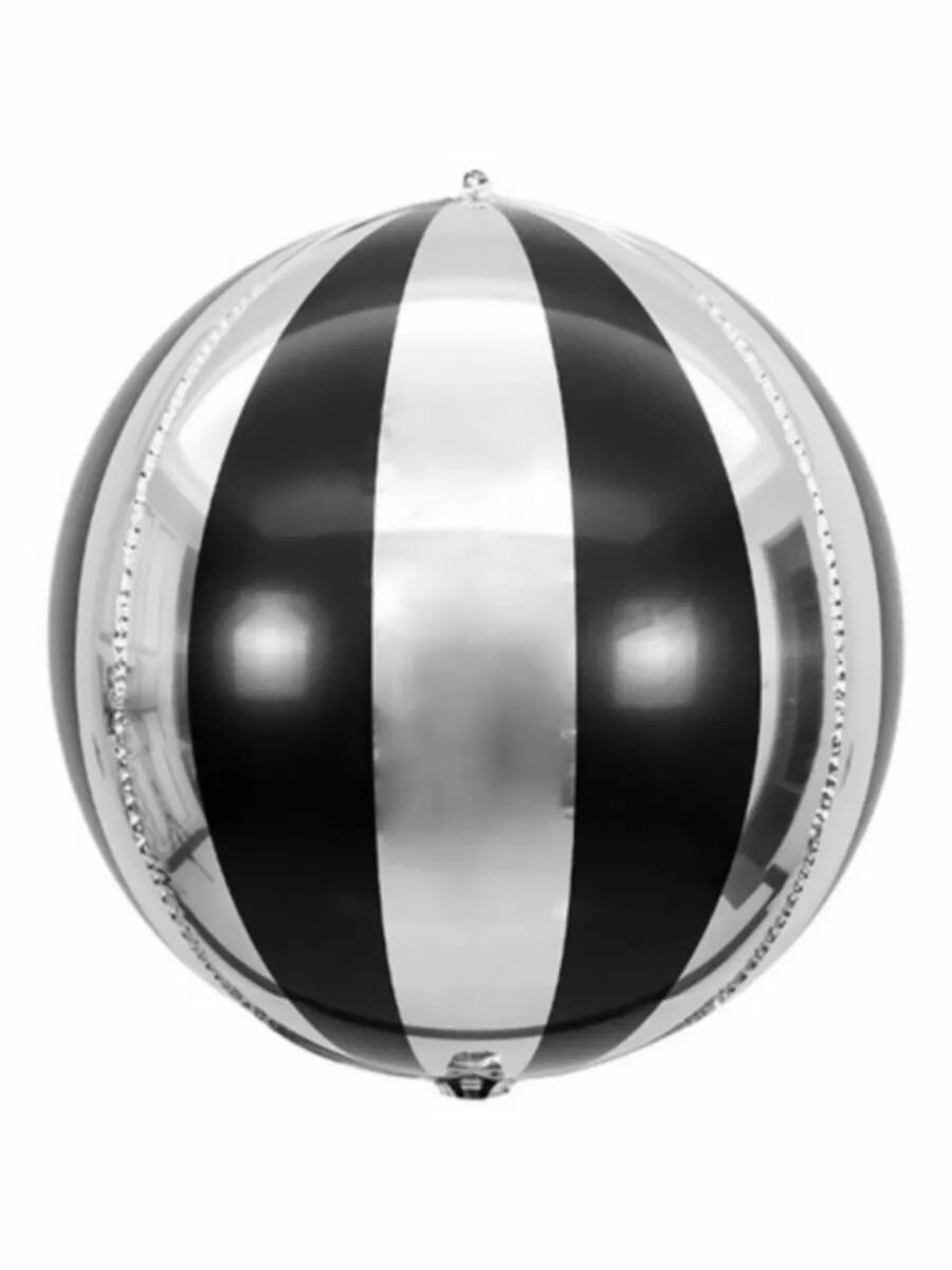 Воздушный шар Сфера 3D, Black Gold 55см