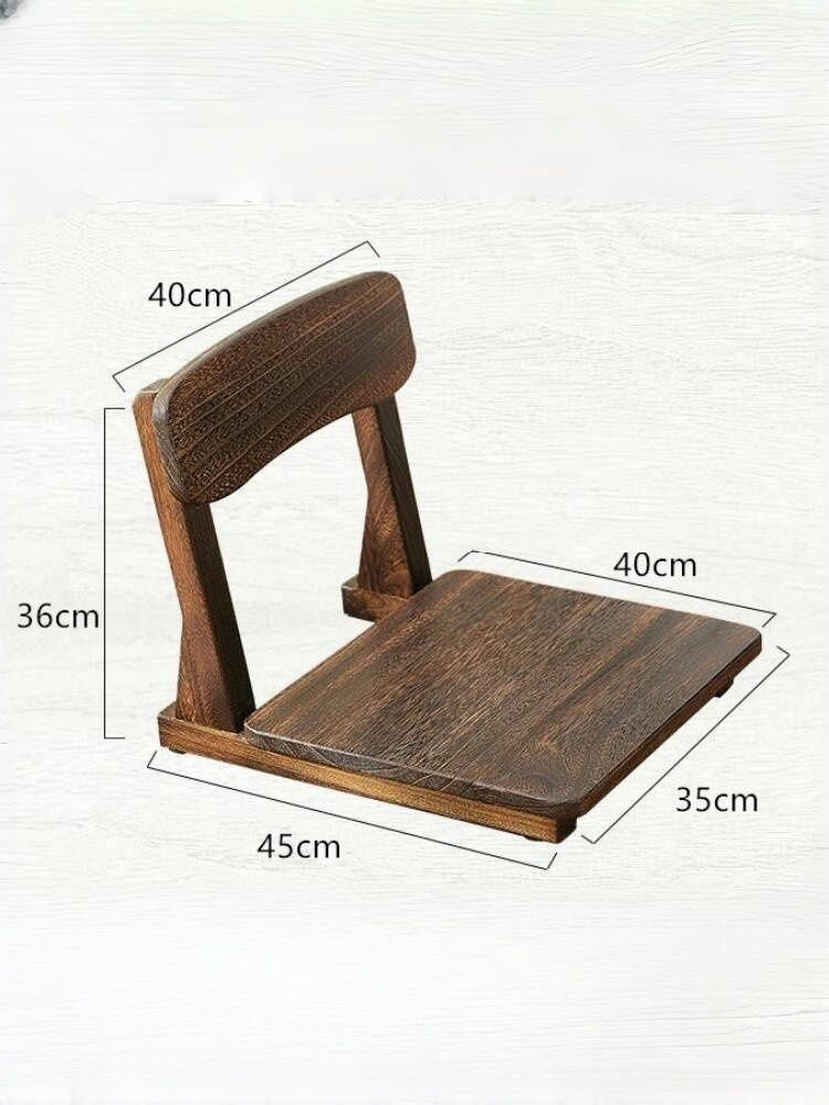 Стул Damedai "Japanese Floor Chair" TA152C, массив дерева павловния, лак, лаковый, японский стиль — фото 1