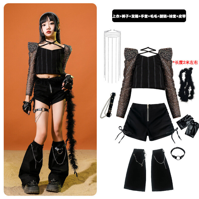 Костюм для джазовых танцев "Звездные подиумы", для девочек, 110 см