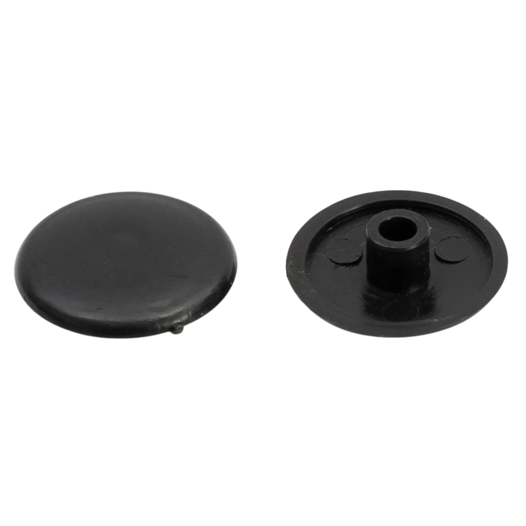 Заглушка на конфирмат Ø12 мм черный матовый, набор 50 шт, мебельная заглушка