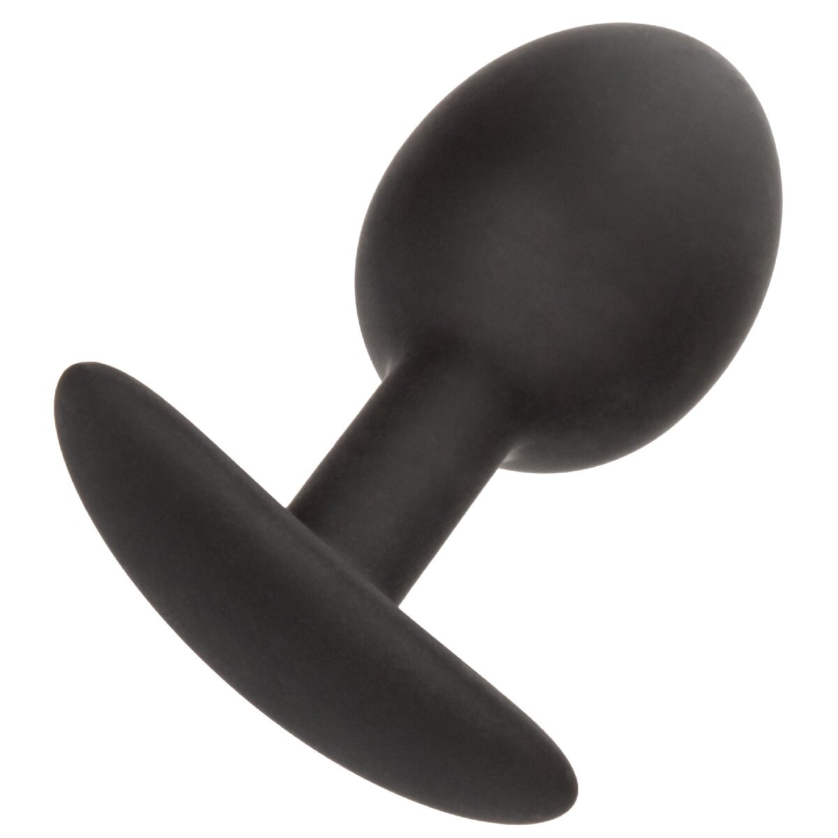 Анальная пробка со смещенным центром тяжести силикон черный 8,5 см