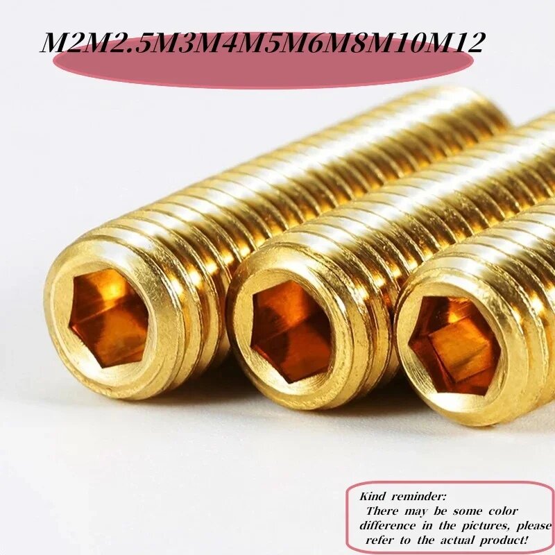 Латунные крепежные болты без головки M2-M12 M4-30pcs, 3mm