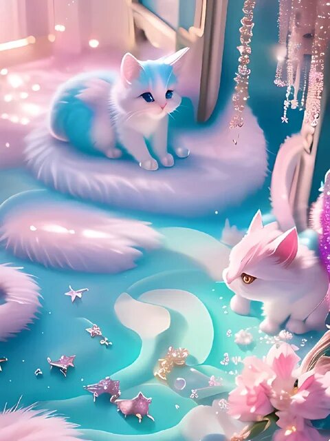 5D DIY Алмазная картина Великолепный Кот Цветок Полная круглая Алмазная мозаика Животное Алмазная вышивка Комплект Стразы Украшение для дома