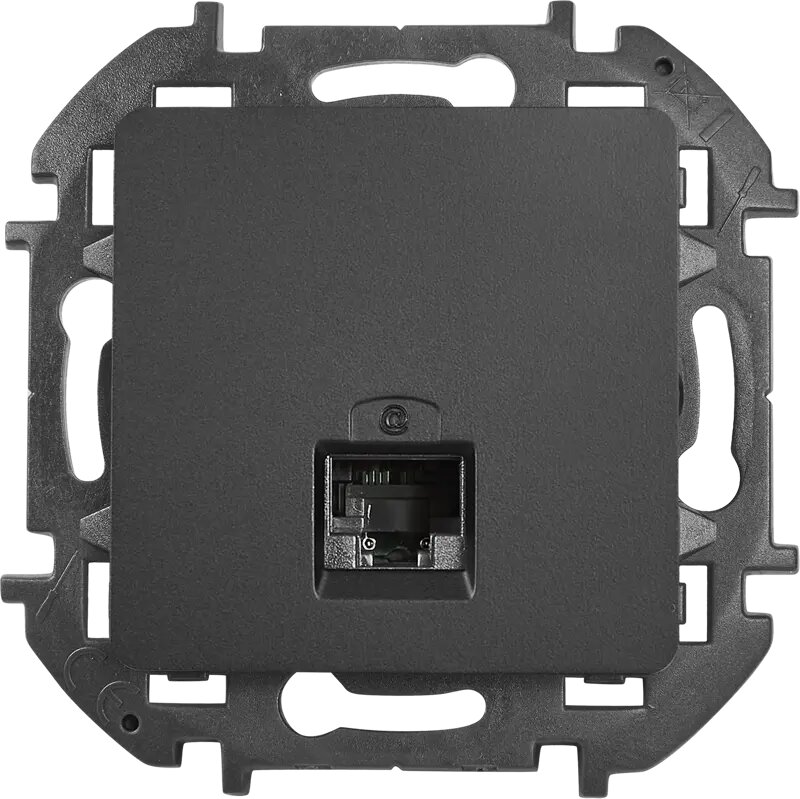 Розетка компьютерная RJ45 категория 5e UTP - Lexman Lilian - антрацит