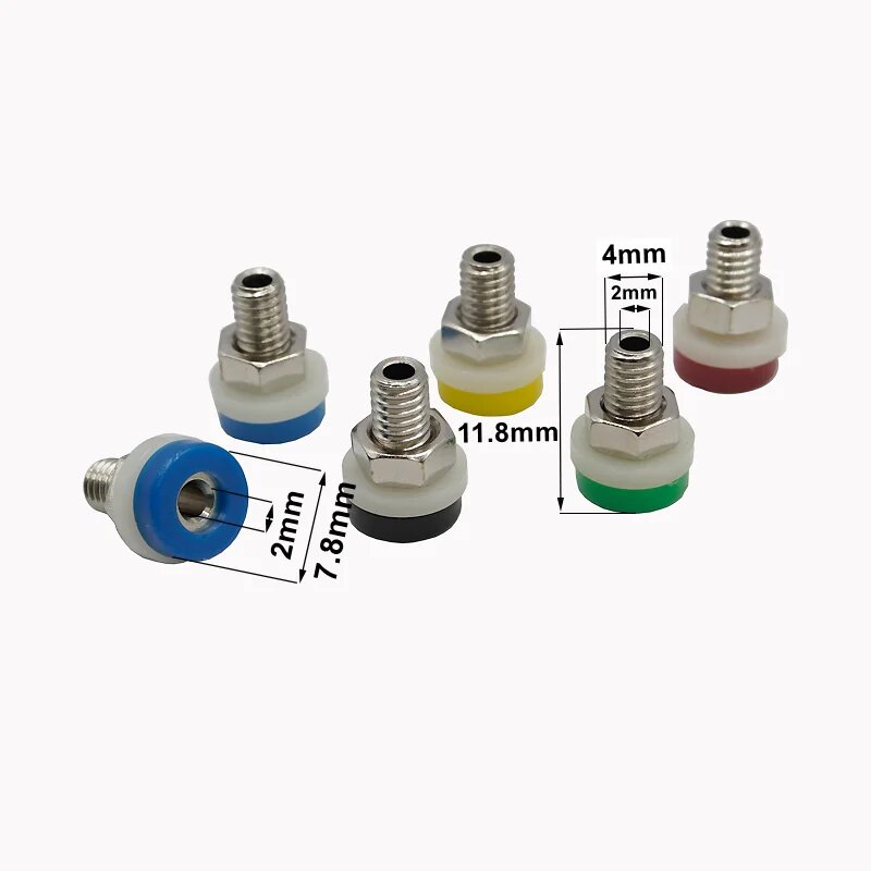 5 шт, 2 мм, разъем типа «банан», сложенная мужская и женская изолированная клеммная колодка для экспериментальной панели, испытательная линия, сварная