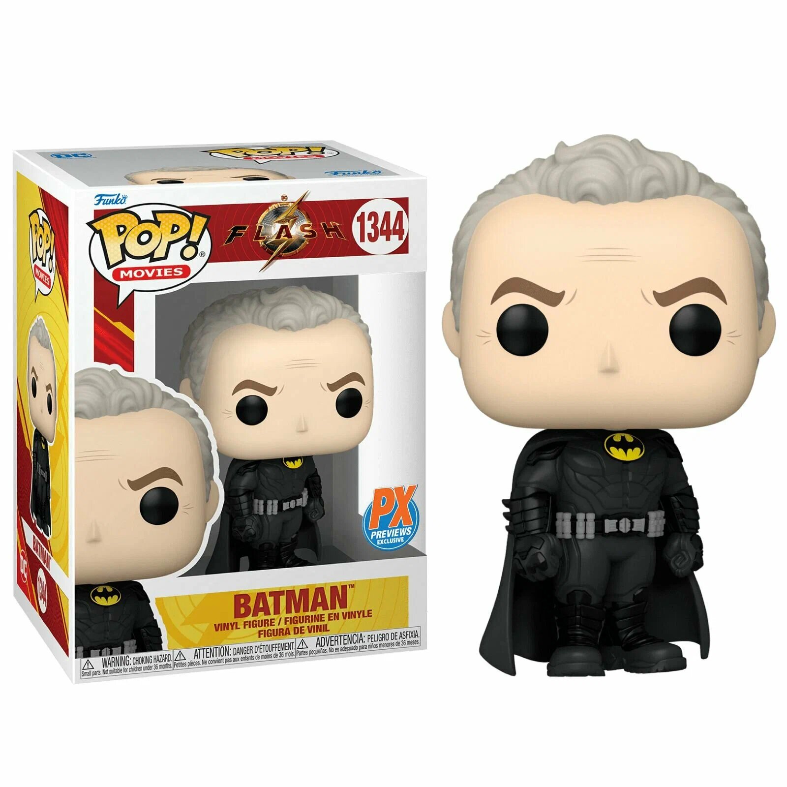 Фигурка Funko POP! Batman Unmasked из фильма Флеш\ Flash Бэтмен без маски, наклейка Previews Exclusive