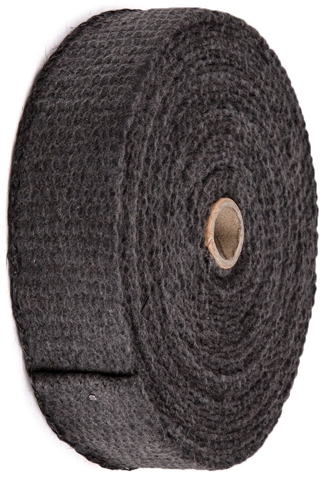 Термолента для глушителя 10 метров ширина 50 мм/коллектора/даунпайпа чёрная термоизоляционная лента на авто и мото