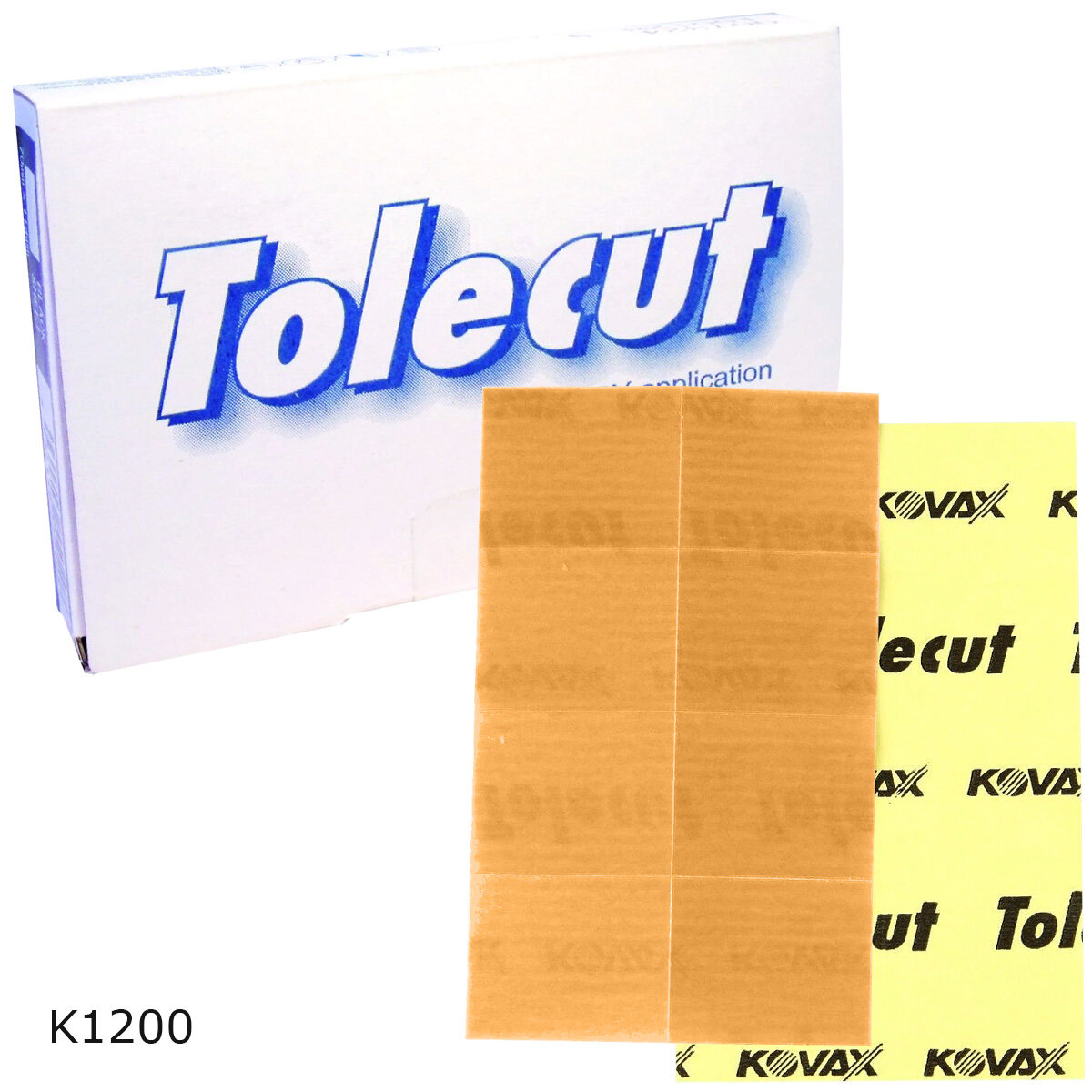 5шт - лист абразивный K1200 29х35мм клейкий оранжевый TOLECUT KOVAX (8шт)
