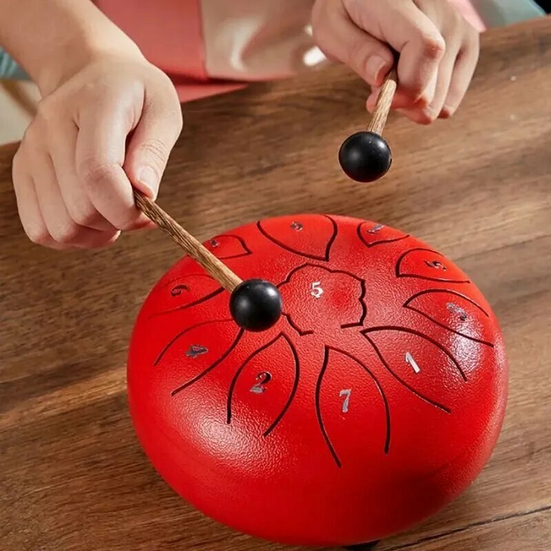 Музыкальный инструмент эфирный барабан 6 дюймов 8-тональный/11-тональный эфирный барабан C тоном, красный